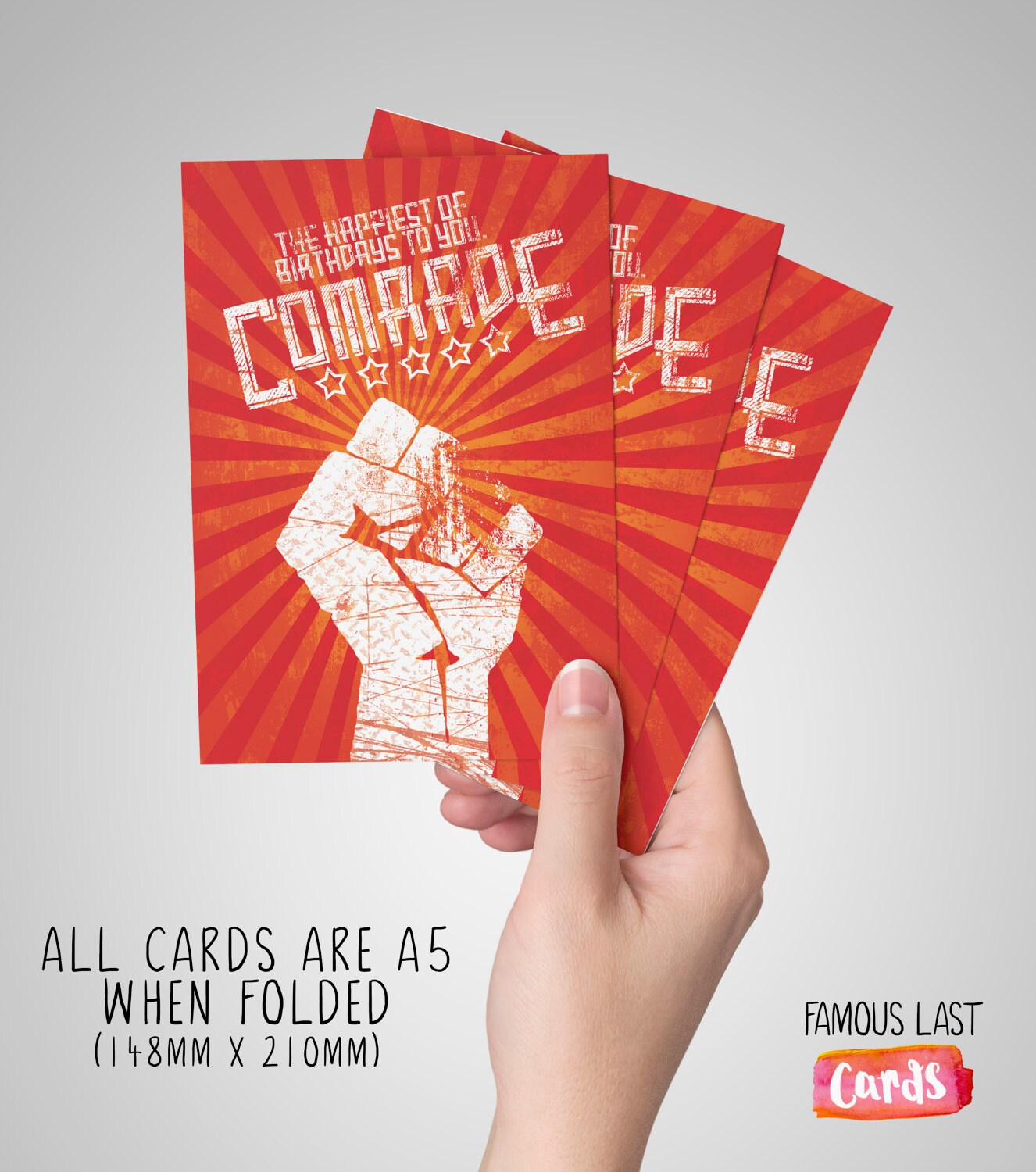 Happy Birthday Comrade Russian/soviet Propaganda Poster Style Cool ...