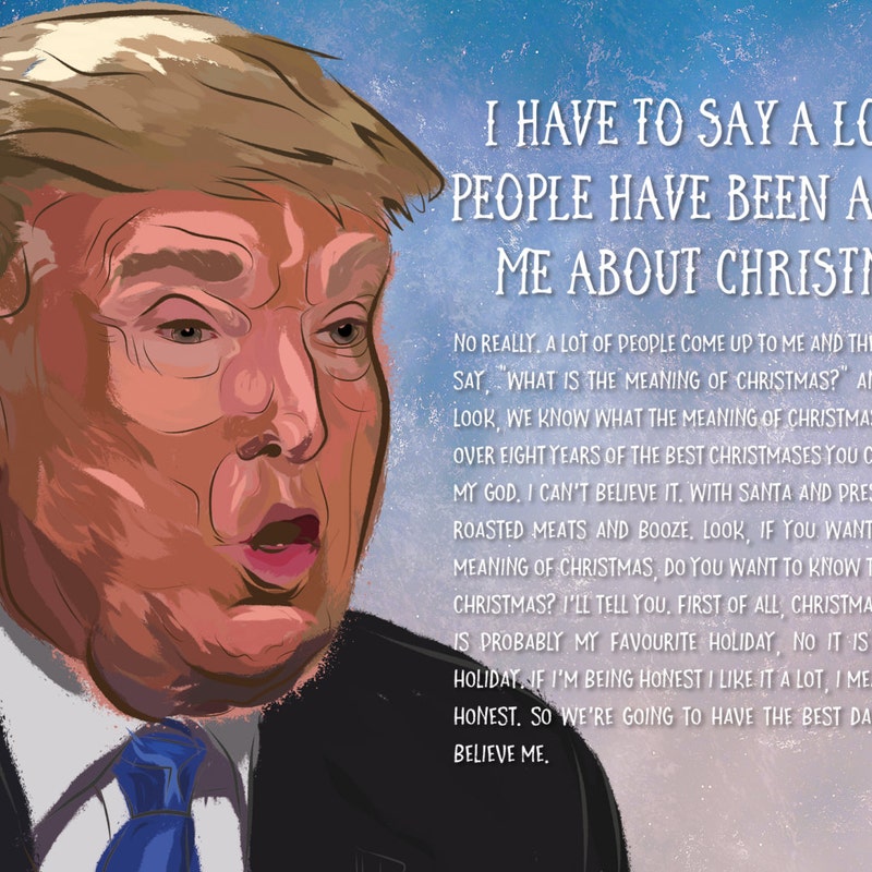 Christmas Cards Donald Trump - Etsy