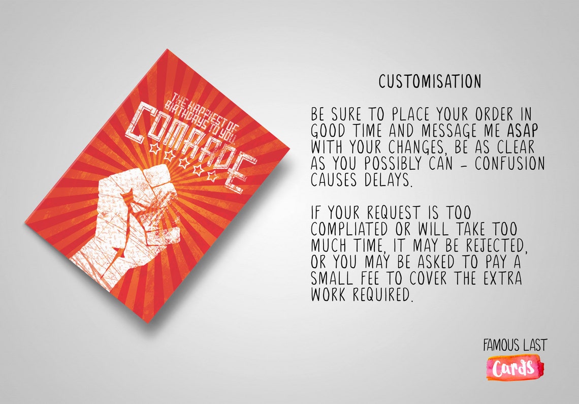 Happy Birthday Comrade Russian/soviet Propaganda Poster - Etsy