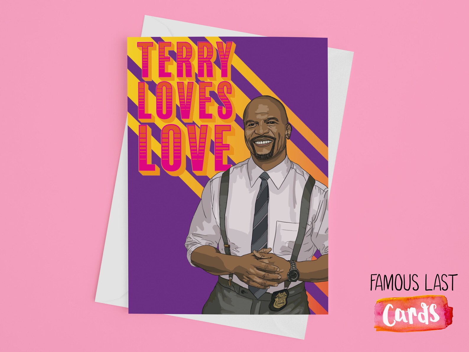 Terry Loves Love Terry Crews Funny Romantic Card Brooklyn Nine Nine - Etsy