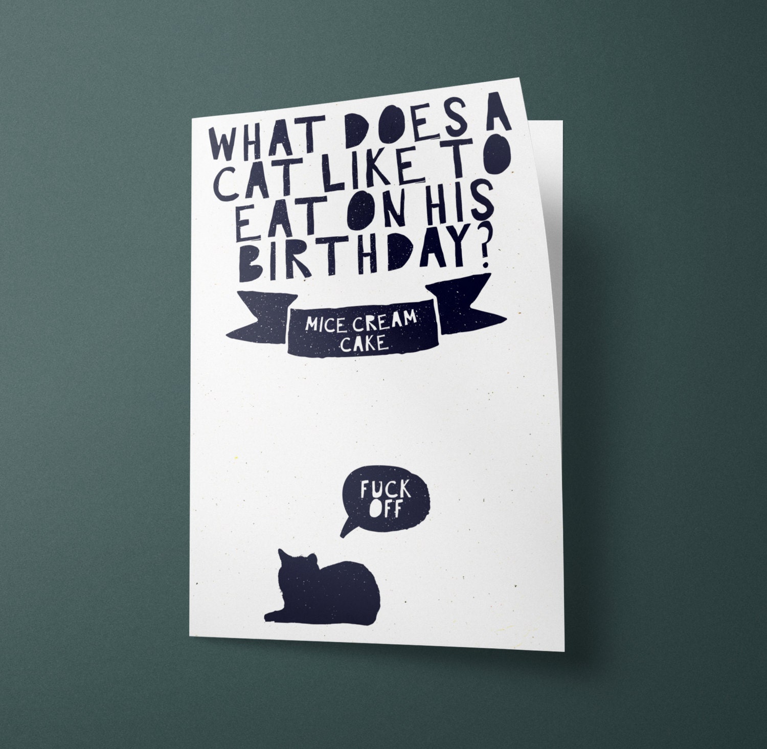 Gato broma divertida tarjeta de cumpleaños Perfecto para | Etsy