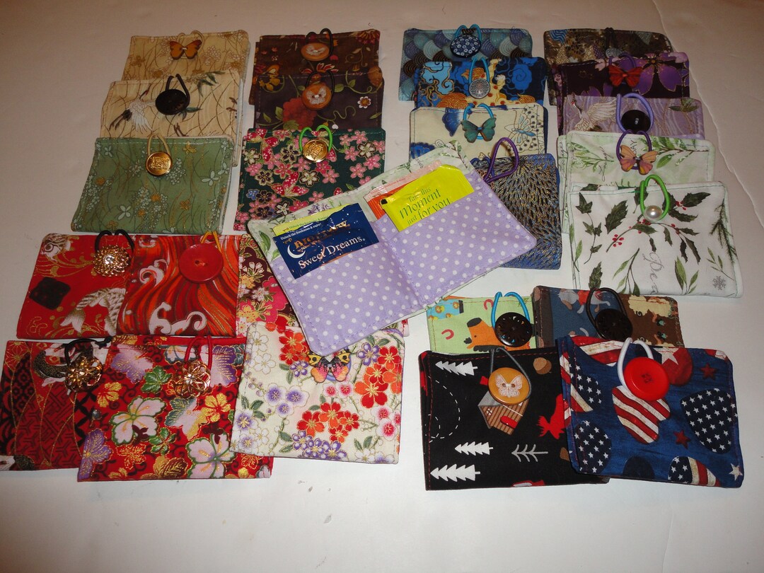 Tea Bag Wallet, Tea Bag Carrier, 4 Pocket Small Item Wallet - Etsy
