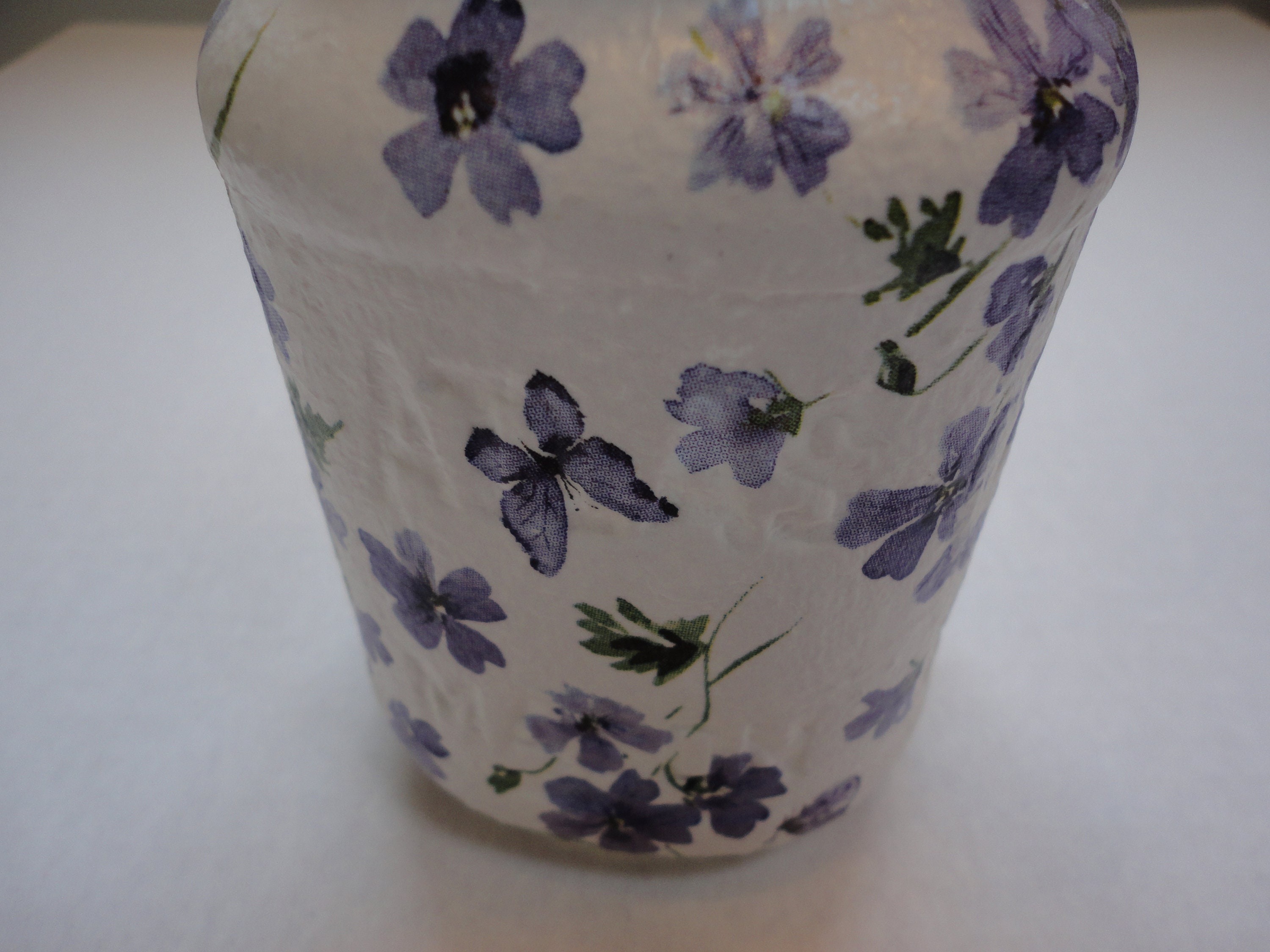 Decoupage Pint Mason Jar, Violets - Etsy