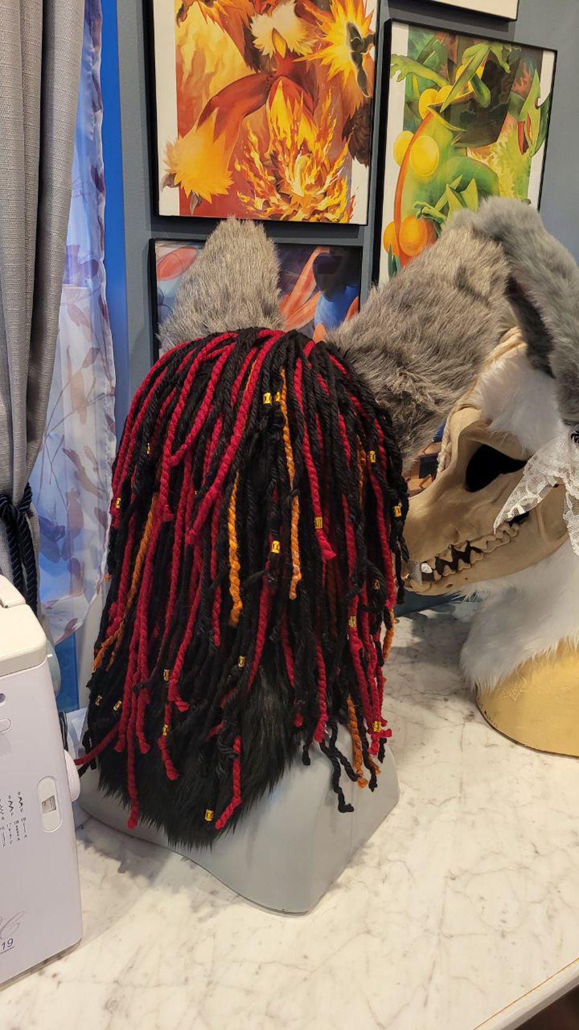 Lace-wing Skullie 'dusk' Furry Fursuit Partial Cosplay Costume - Etsy