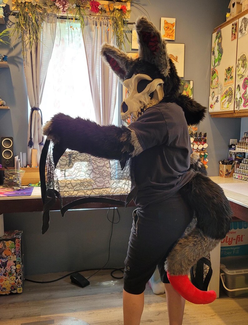 Lace-wing Skullie 'dusk' Furry Fursuit Partial Cosplay Costume - Etsy