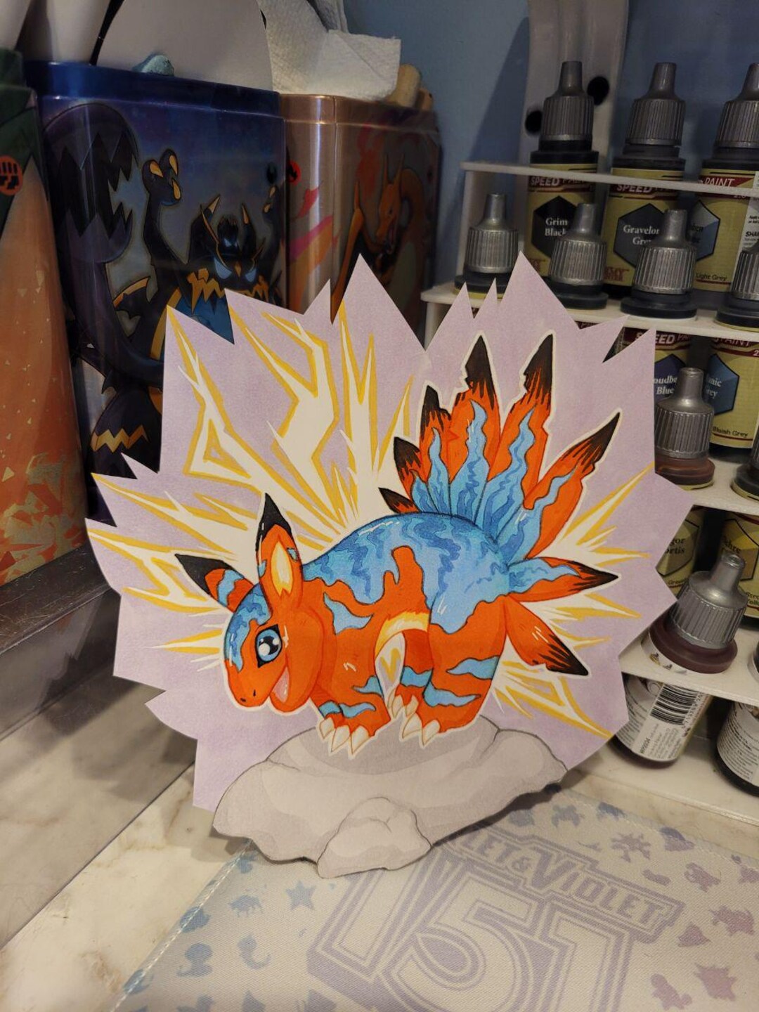 Elecmon Adoptable Art Badge Furry Digimon - Etsy