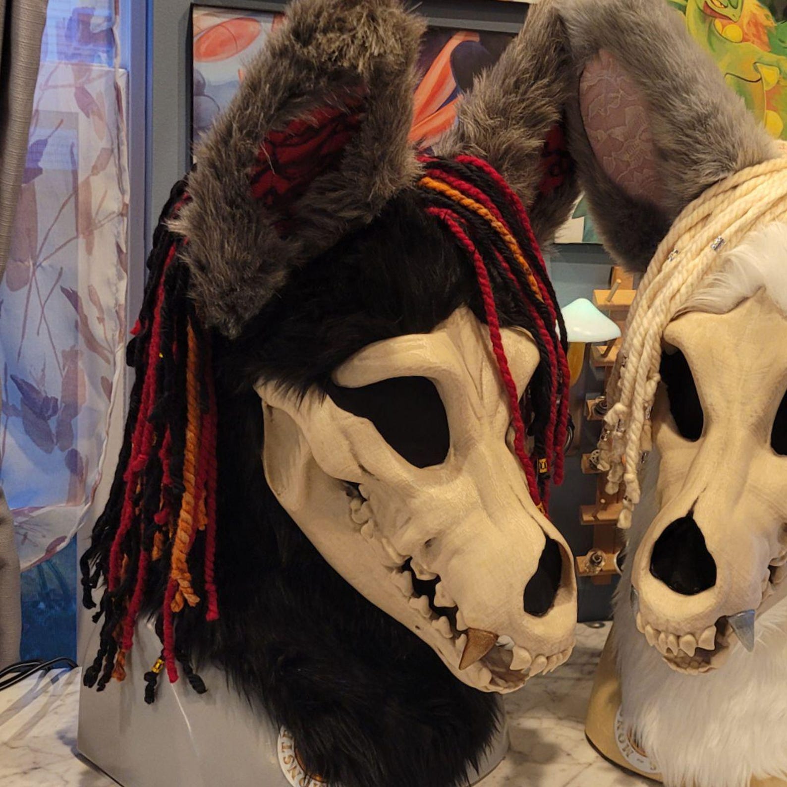 Lace-wing Skullie 'dusk' Furry Fursuit Partial Cosplay Costume - Etsy