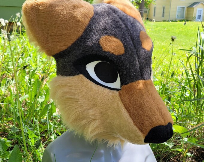 Wilds Wolf Fursuit Furry Economy Mask Half-head Cosplay Canine Costume ...