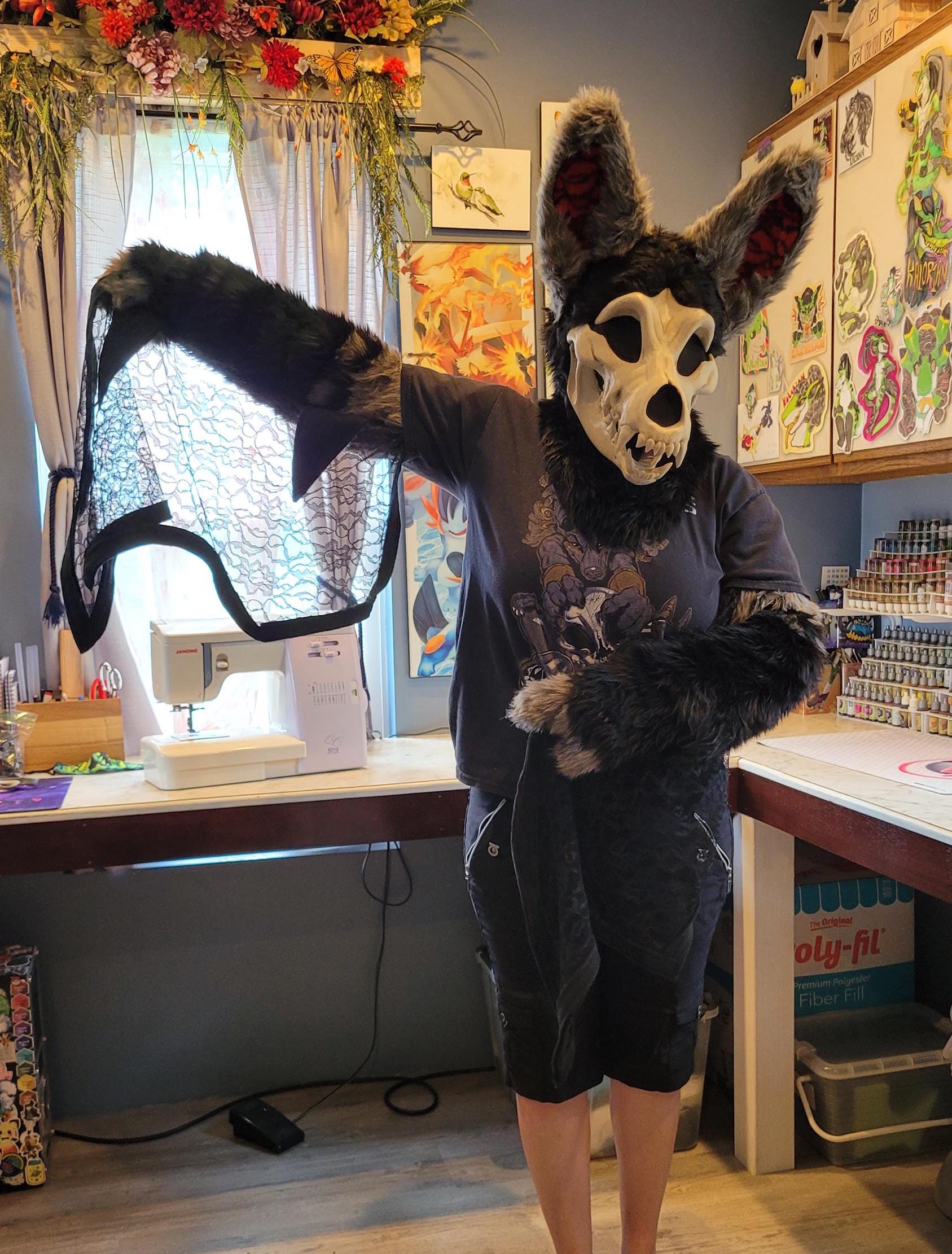 Lace-wing Skullie 'dusk' Furry Fursuit Partial Cosplay Costume - Etsy