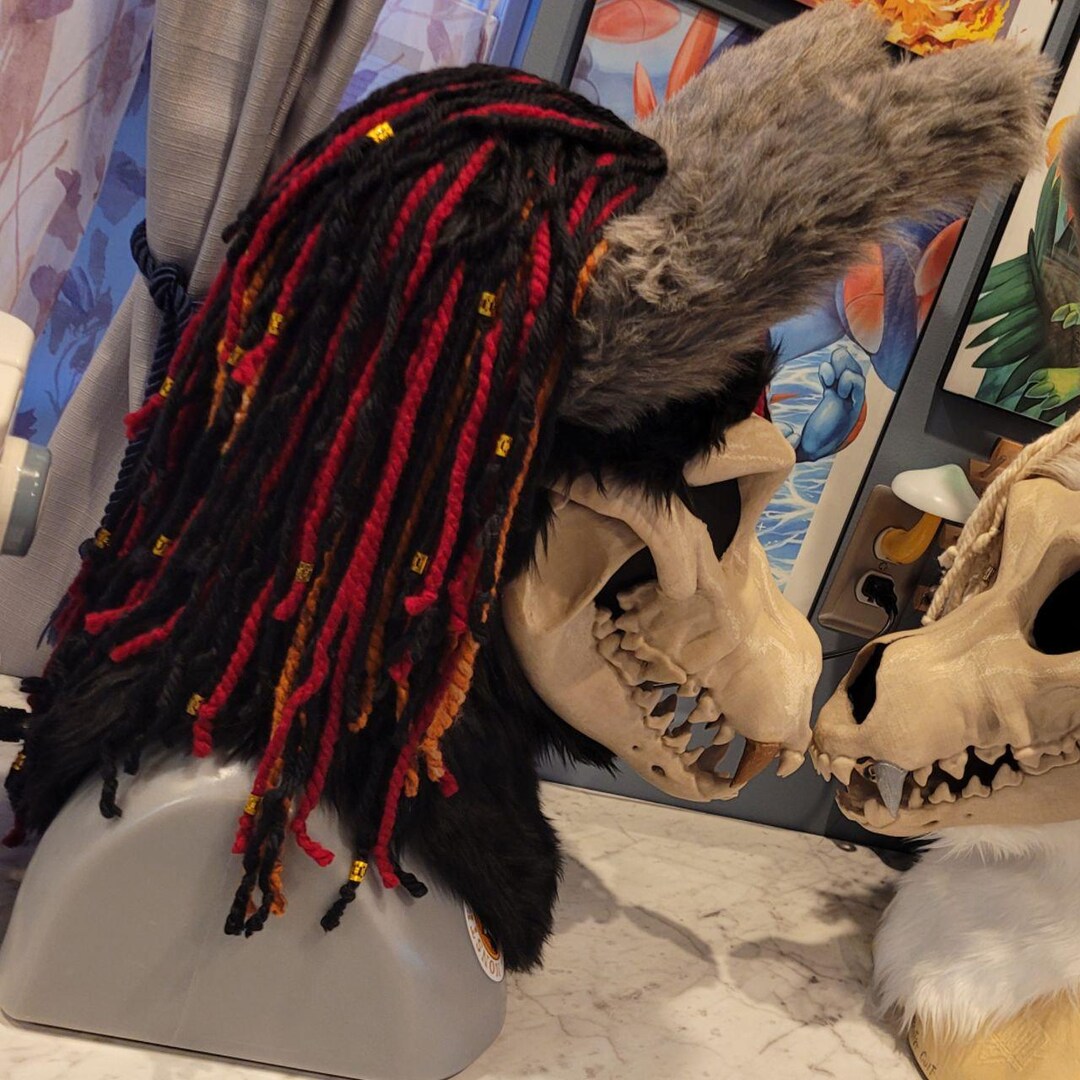 Lace-wing Skullie 'dusk' Furry Fursuit Partial Cosplay Costume - Etsy