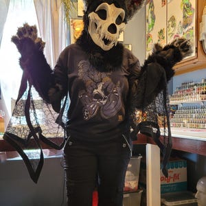 Lace-wing Skullie 'dusk' Furry Fursuit Partial Cosplay Costume - Etsy