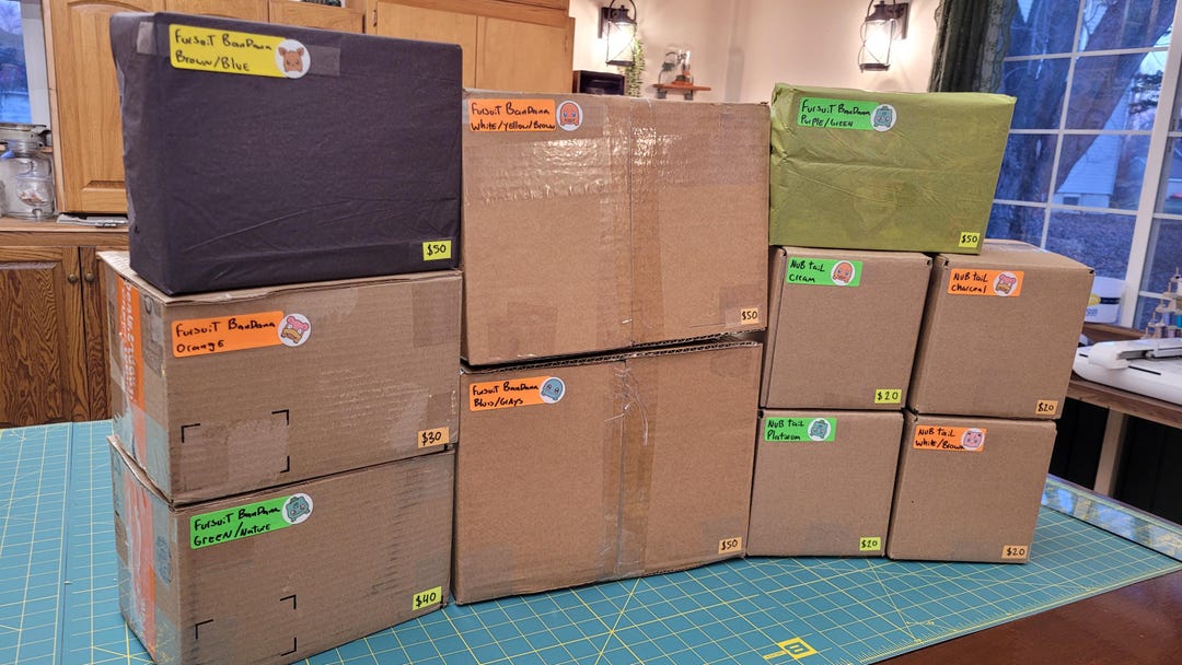 Mystery Boxes *MEDIUM* Furry Cosplay Prop Tail Costume Fursuit Pokemon ...