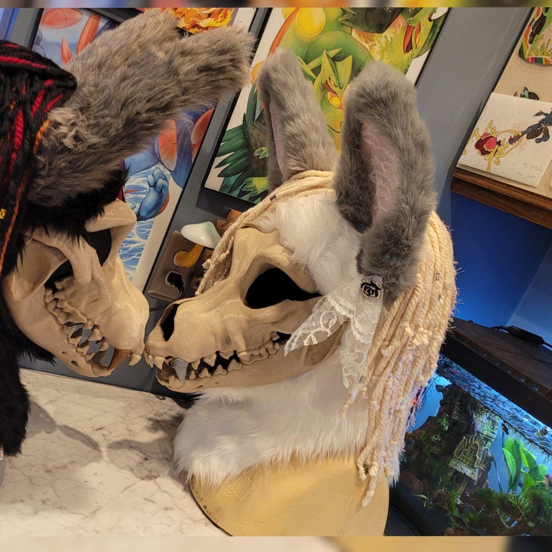 Lace-wing Skullie 'dawn' Furry Fursuit Partial Cosplay Costume - Etsy