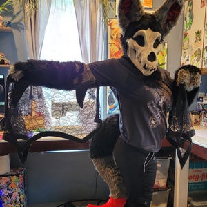 Lace-wing Skullie 'dusk' Furry Fursuit Partial Cosplay Costume - Etsy