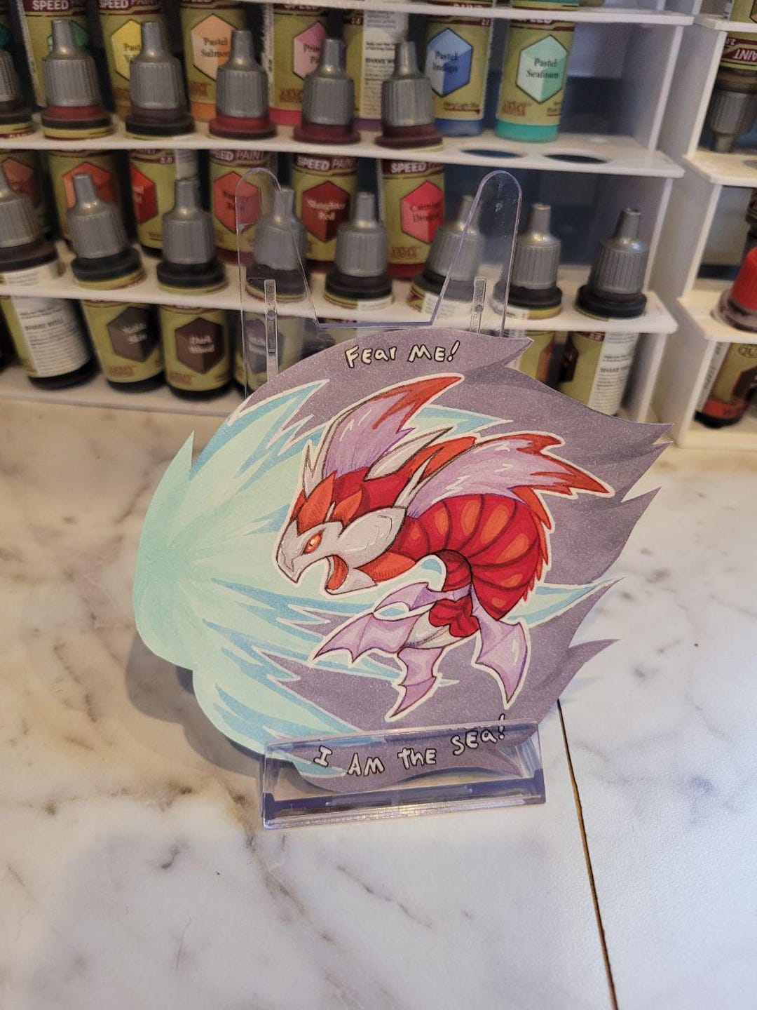 Infernal Queen Salmon Adoptable Art Badge Furry Digimon - Etsy