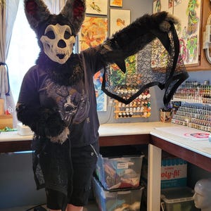 Lace-wing Skullie 'dusk' Furry Fursuit Partial Cosplay Costume - Etsy