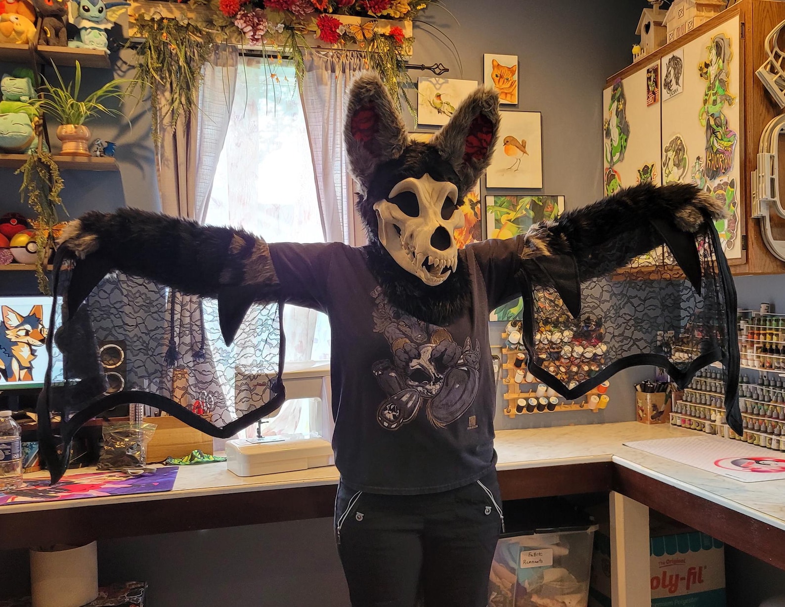 Lace-wing Skullie 'dusk' Furry Fursuit Partial Cosplay Costume - Etsy