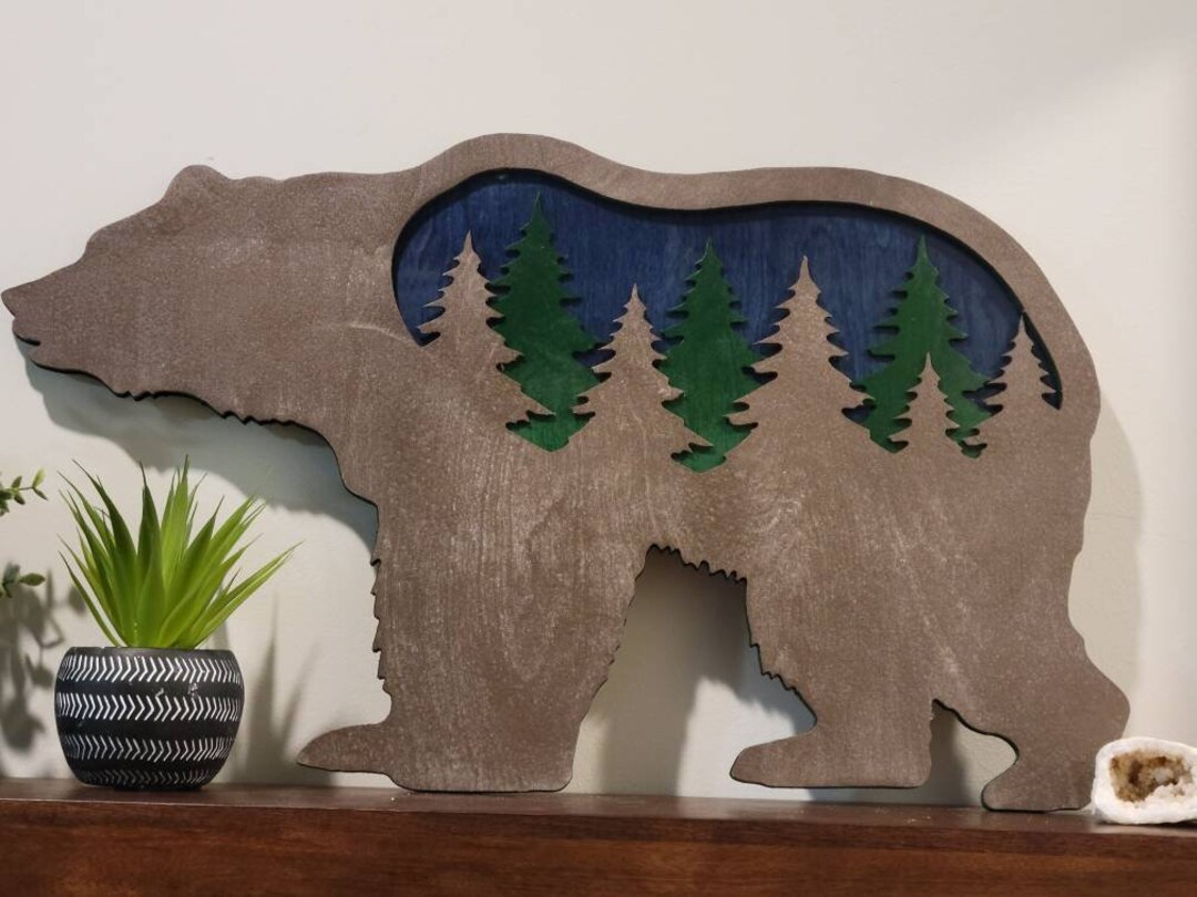 Rustic Bear Wall Sign - Etsy