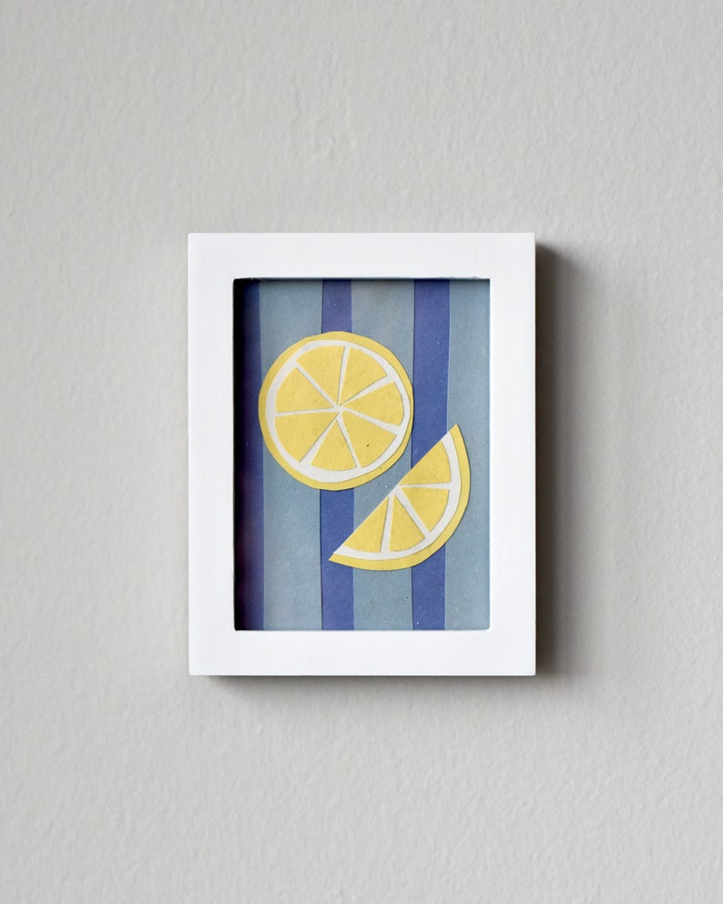 Lemon Cut Paper Art | Handmade to Order - Etsy