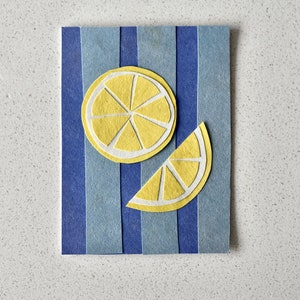 Lemon Cut Paper Art | Handmade to Order - Etsy