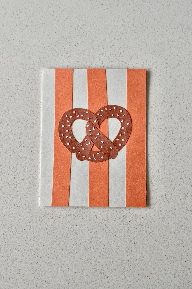 Soft Pretzel Cut Paper Art | Handmade to Order - Etsy