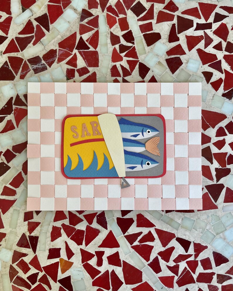 Sardine Tin Cut Paper Art | Handmade to Order - Etsy