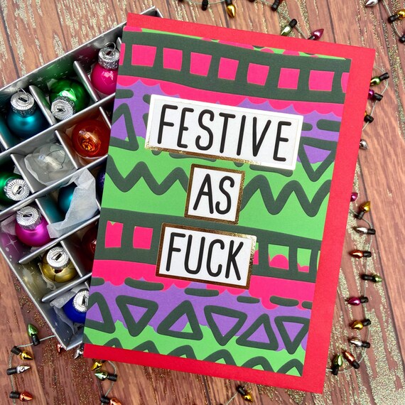 Rude Christmas Card Festive As Fk Funny Swearing Christmas Etsy rude-christmas-card-festive-as-fk-funny-swearing-christmas-etsy