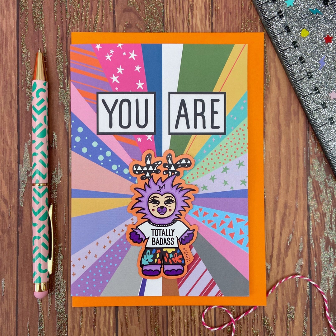 Positivity Magnet Monster Card, You Are Totally Badass, Relationship ...