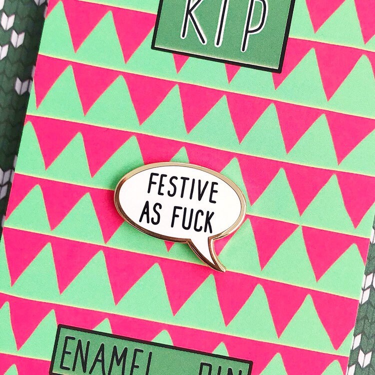 Christmas Pin Rude Speech Bubble Cute Small Xmas Enamel Pin - Etsy