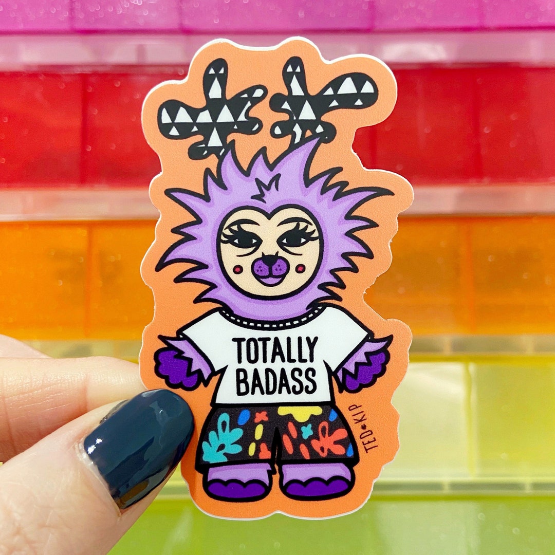 Positivity Monster Vinyl Sticker, Colourful Reassurance Monster, 90s ...