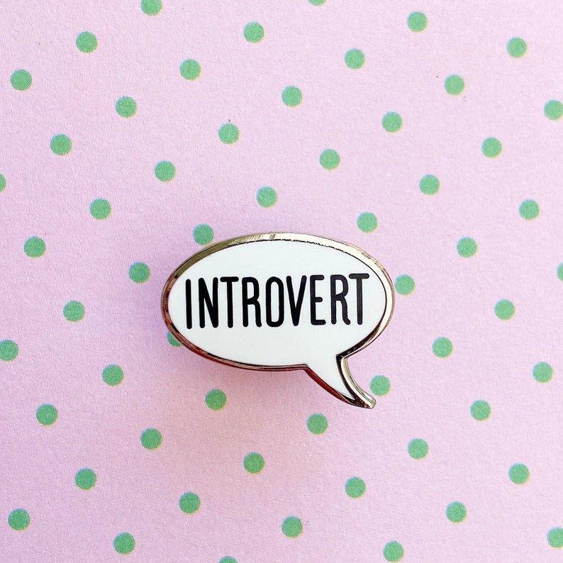 Introvert Enamel Pin Word Speech Bubble Phrase Pin Small | Etsy