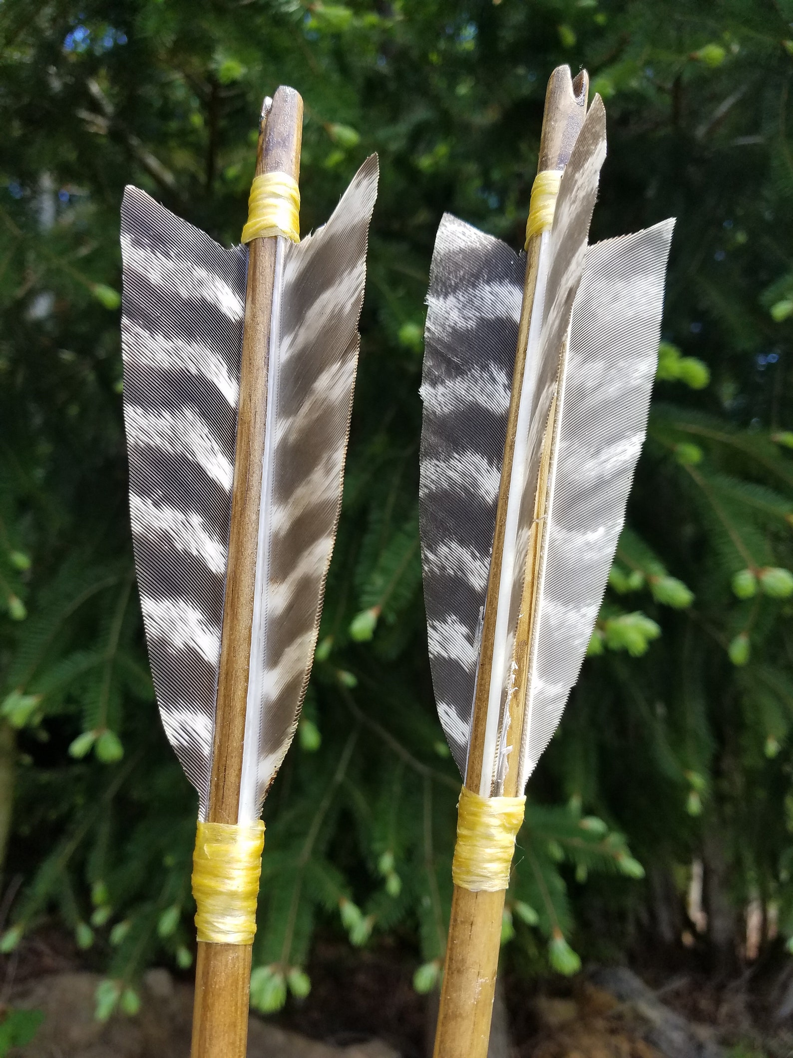 Arrow with Obsidian Arrowhead and Real Turkey Feathers | Etsy