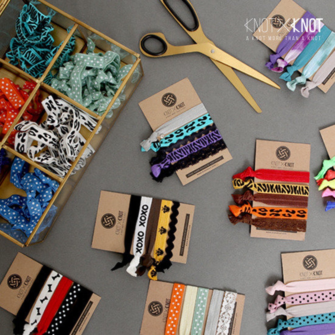 Vibrant Patterned Elastics 5pcs Set/your Own 10pcs Over 21 Colors/no ...