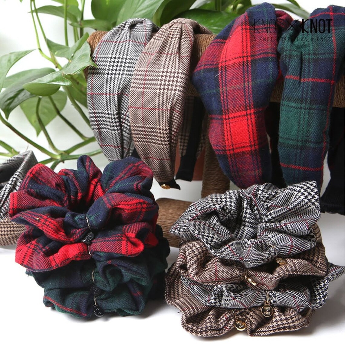 Classic vs Casual Plaid Scrunchy Hair band / Hairties | Etsy