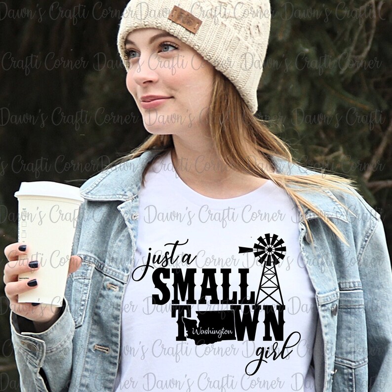 Small Town Girl Svg Washington Girl Small Town Washington | Etsy