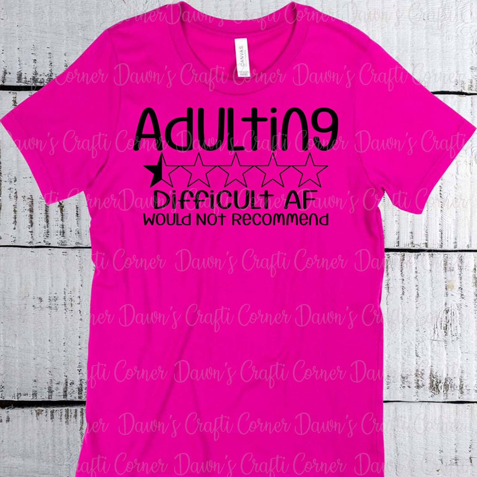 Funny Adulting Shirt SVG: Difficult AF Design (digital Download) - Etsy