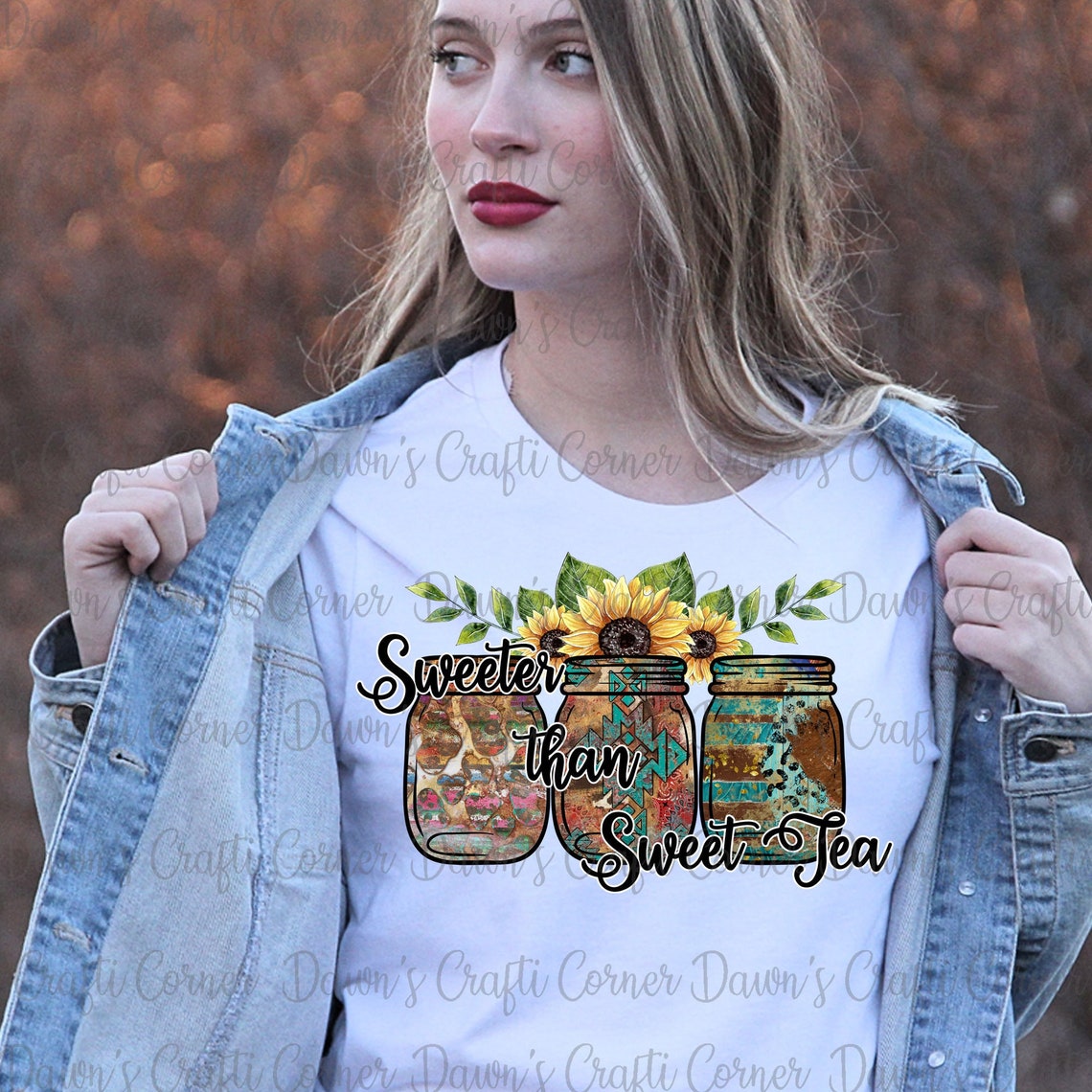 Sweeter Than Sweet Tea Mason Jar Png Sweet Tea Sublimation | Etsy