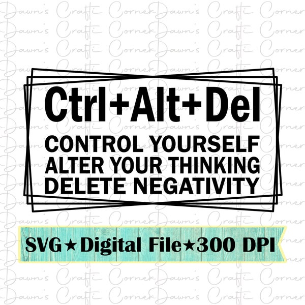 Ctrl Yourself Svg Etsy Canada