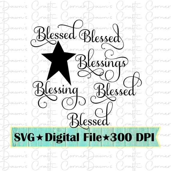 Blessed Svg Blessed Blessing Tissue Jar Decal Blessed - Etsy