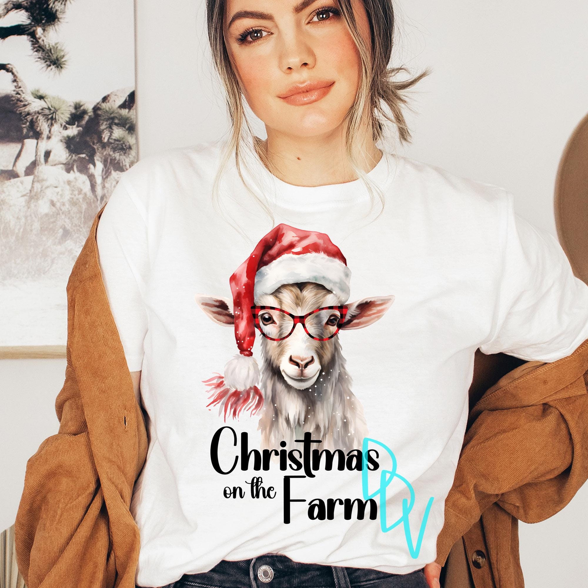 Christmas Goat PNG: Farm Animal Sublimation Design (digital Download ...