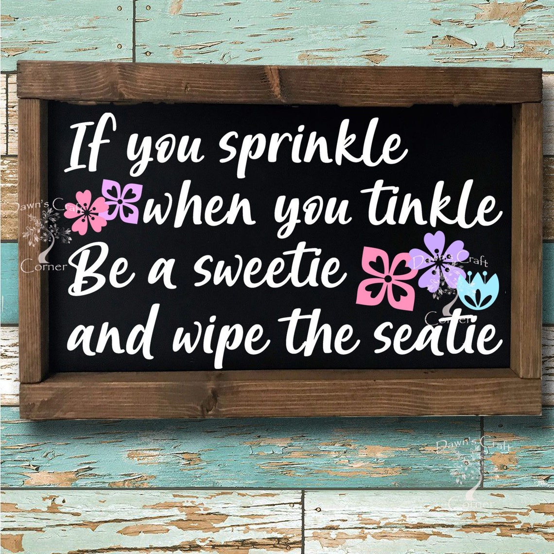 If You Sprinkle When You Tinkle Bathroom Sign Svg Bathroom - Etsy