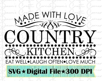 Country Kitchen Svg - Etsy