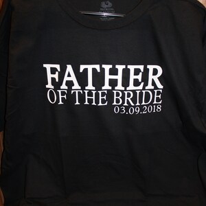 Personalized Father of the Bride Shirt: Wedding Date Gift - Etsy