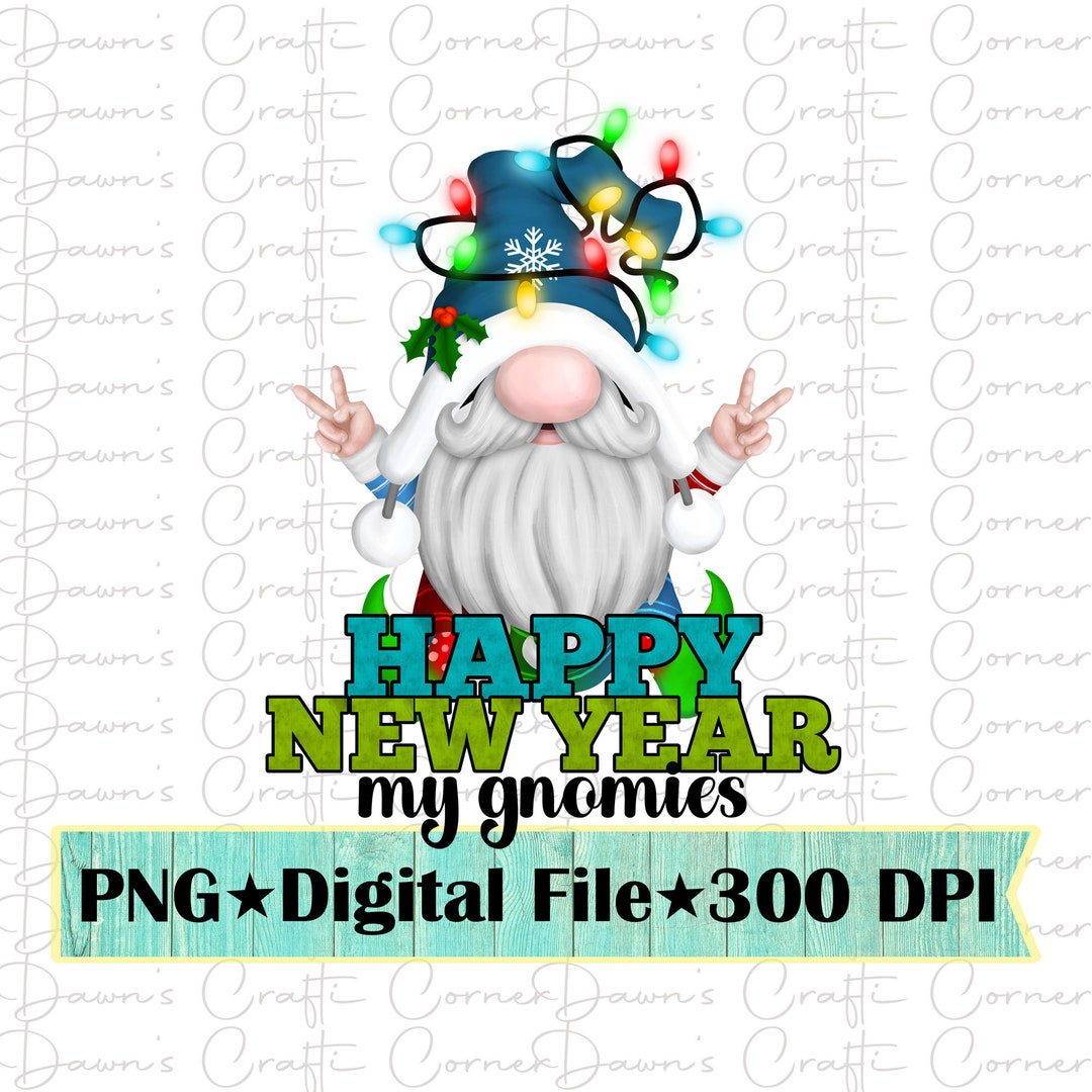 Happy New Year; New Year Gnome Png; Happy New Year My Gnomies; Happy ...