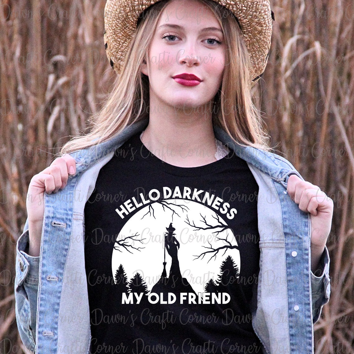 Halloween Svg Hello Darkness Svg Witch Svg Hello Darkness - Etsy