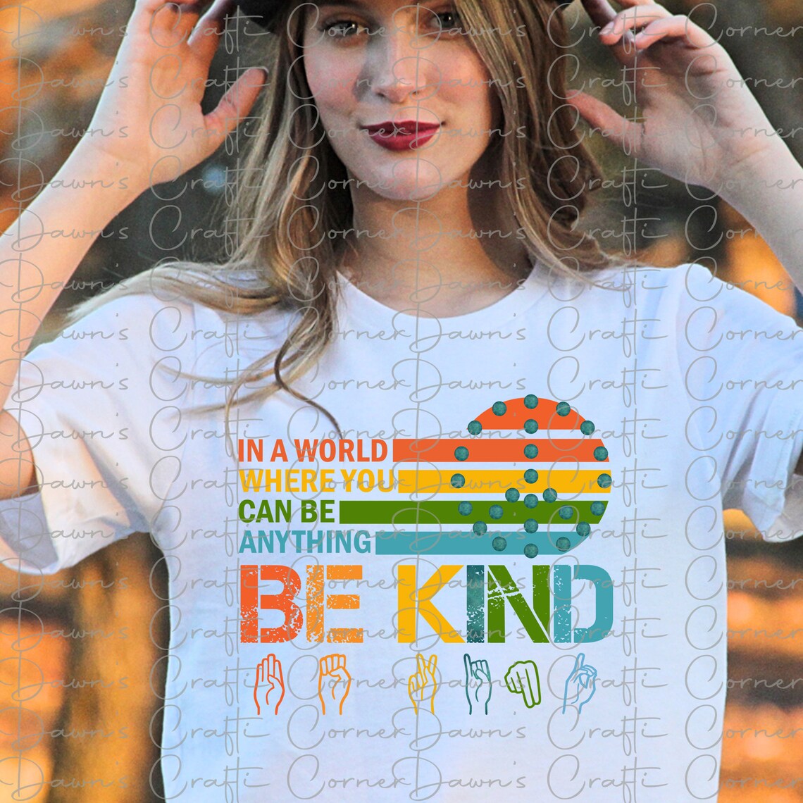 Be Kind Png Sign Language Png in A World Where You Can Be | Etsy