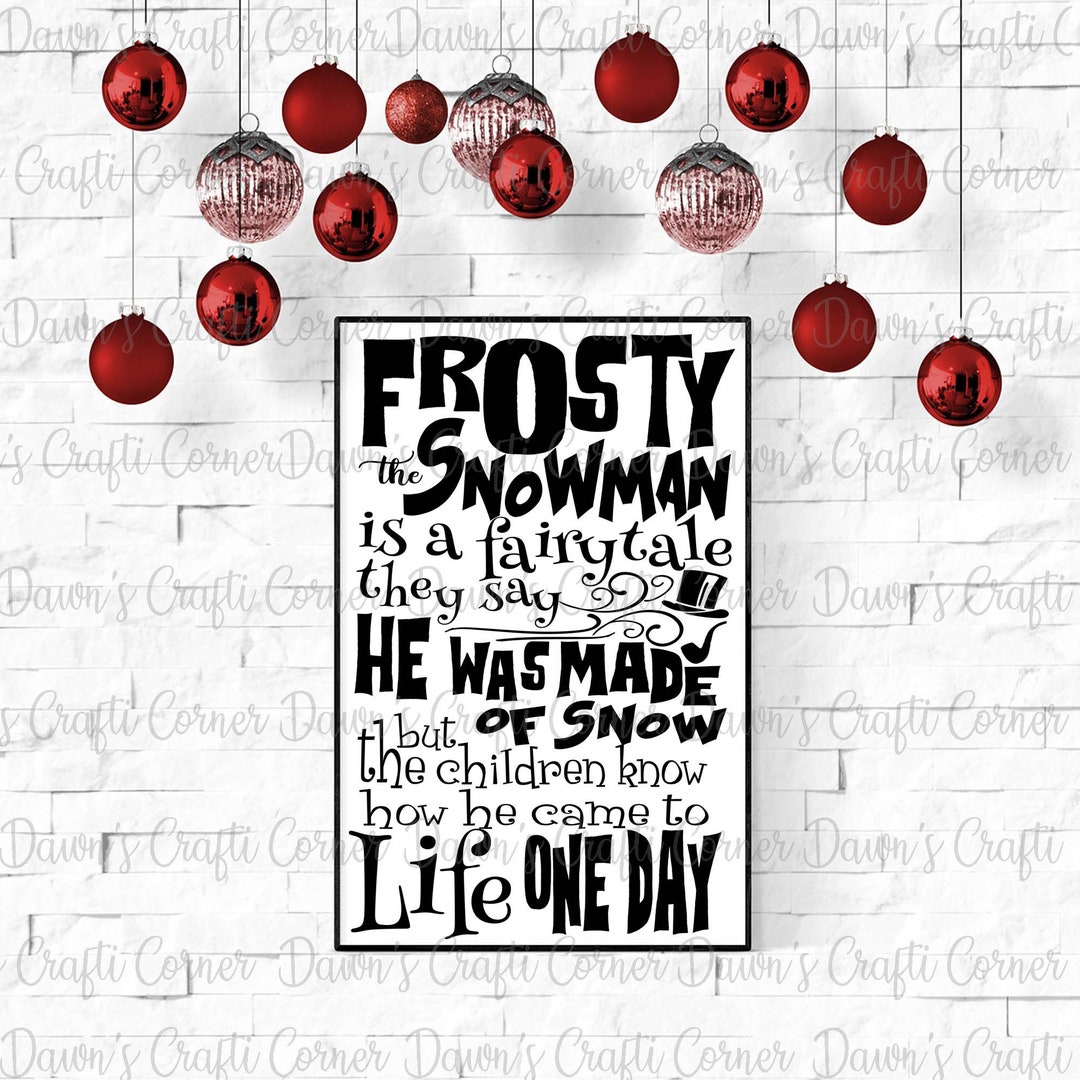 Christmas Svg; Frosty the Snowman; Christmas Sign Svg; Cute Svg ...