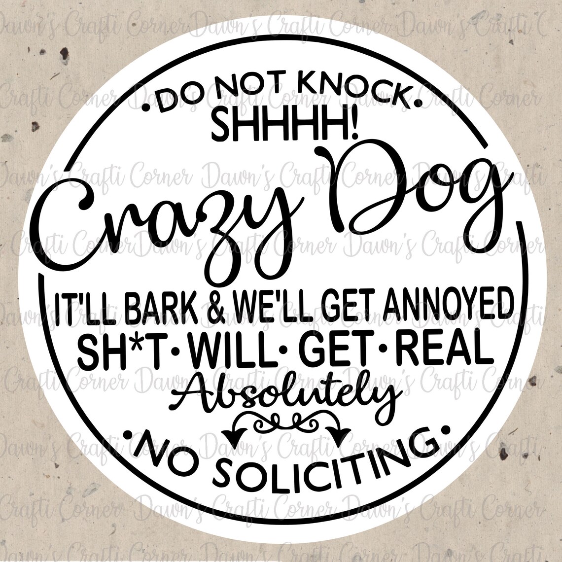 Crazy Dog Sign Do Not Knock Sign Svg Dog Svg Dog Sign Svg - Etsy