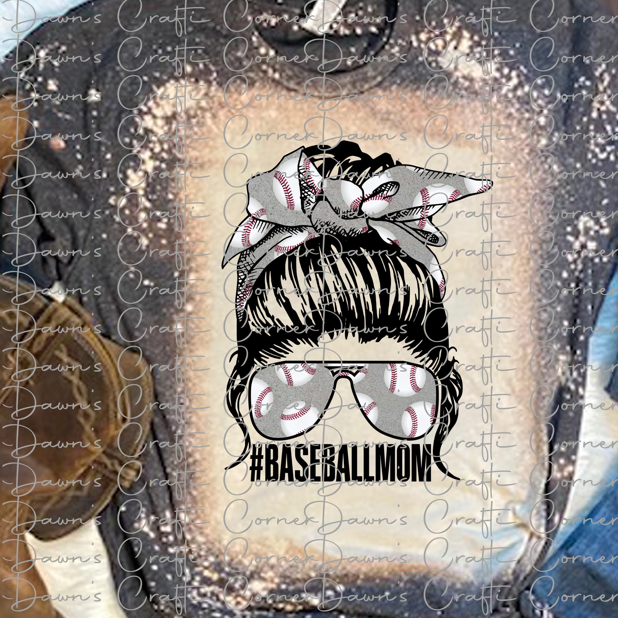Baseball Mom Baseball Mom Png Baseball Png Messy Bun - Etsy