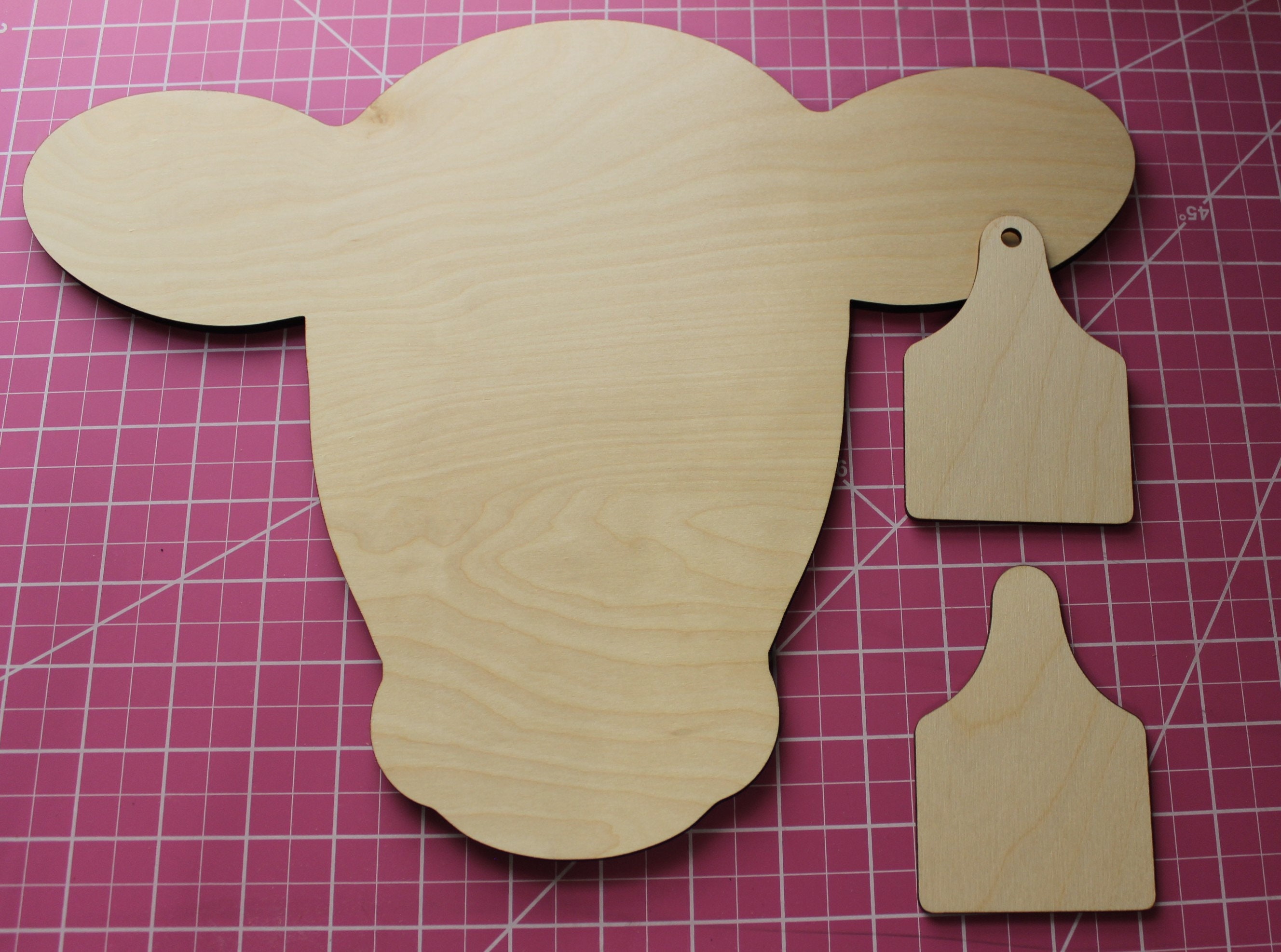 Cow and Tag Cutout Cow Head Svg File Cow Head Glowforge - Etsy Australia